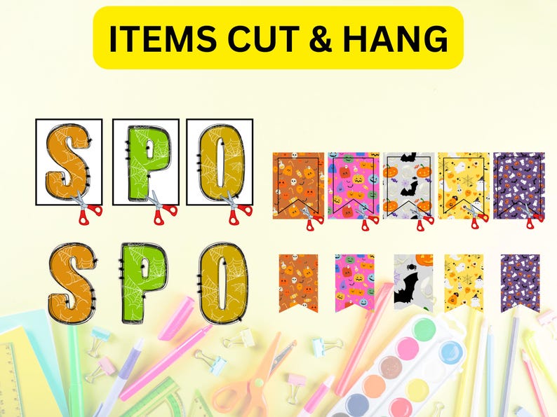 Printable Halloween Bulletin Board Kit Decor, Halloween Boo Crew ...