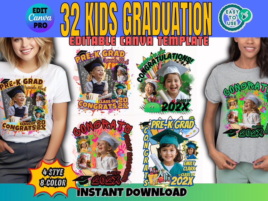 Pre-k Grad Template Kids Prek Graduation Printable Templates, Class of ...