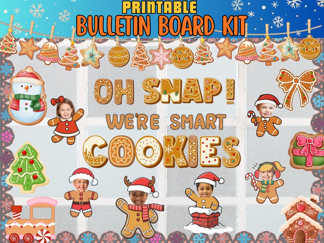Gingerbread Winter Bulletin Board Kit Classroom Decor: Christmas Class ...