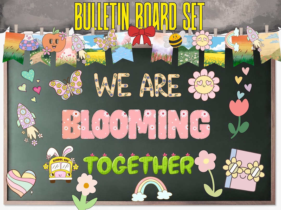 Spring April Bulletin Board Classroom Decor: March May Board Display ...