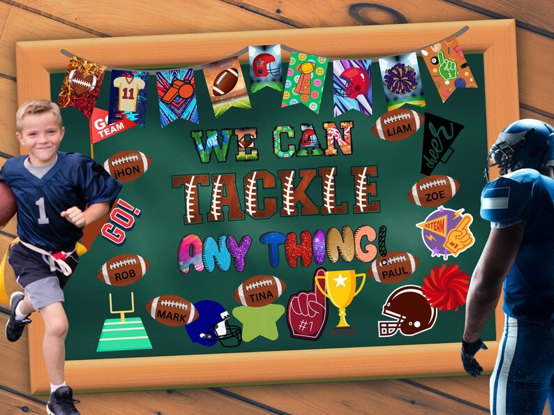 Football Bulletin Board Kit School Decor, Classroom Decor, Be a Team ...