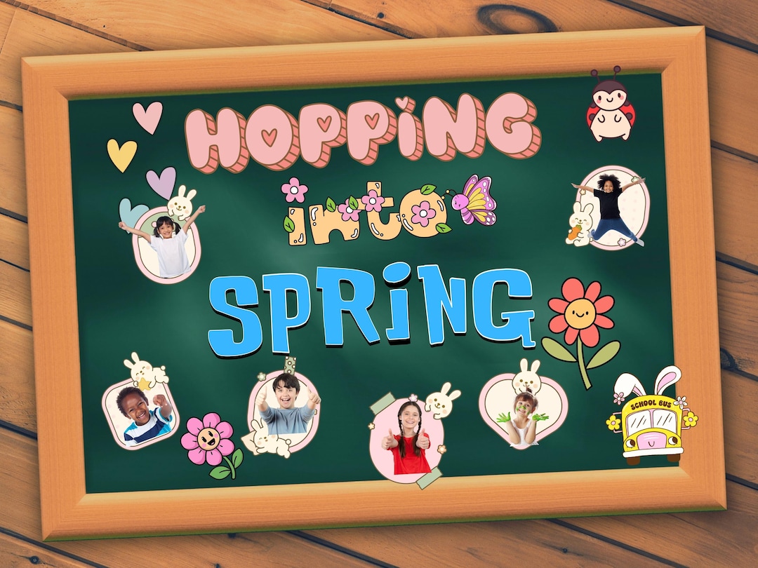 Spring Bulletin Board Classroom Decor Printable March April Class Door ...