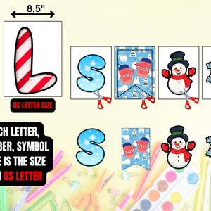 Winter Snowman Bulletin Board Kit Letter: December Classroom Decor ...