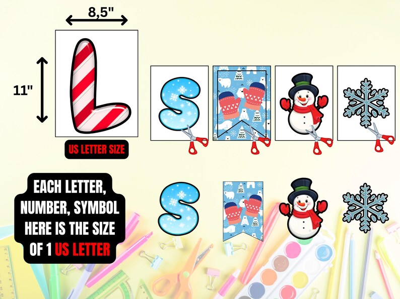 Winter Snowman Bulletin Board Kit Letter: December Classroom Decor ...