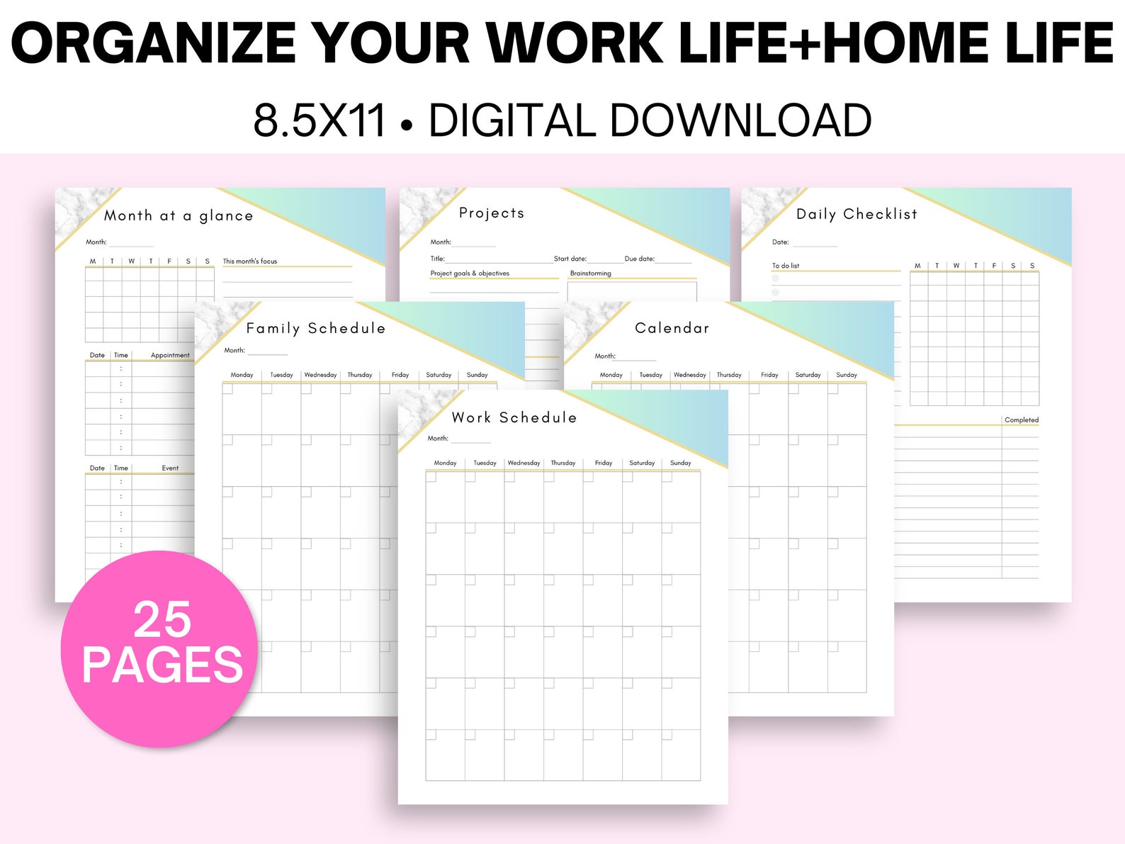 Printable Working Mom Planner, Work From Home Planner, Wfh Planner ...