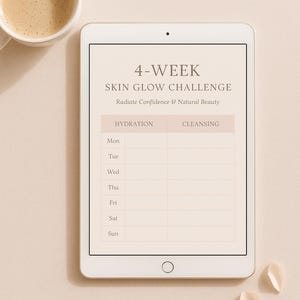 Skin Glow Challenge | 4-week Skincare Tracker (PDF Download) - Etsy
