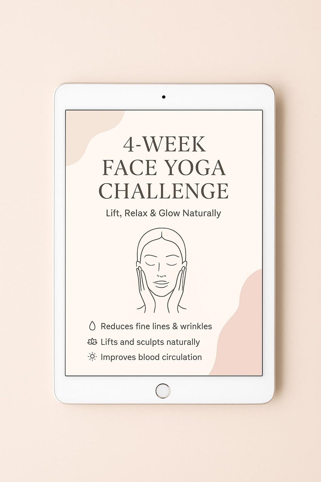 4-week Face Yoga Challenge Printable and Digital Guide Face Exercise ...
