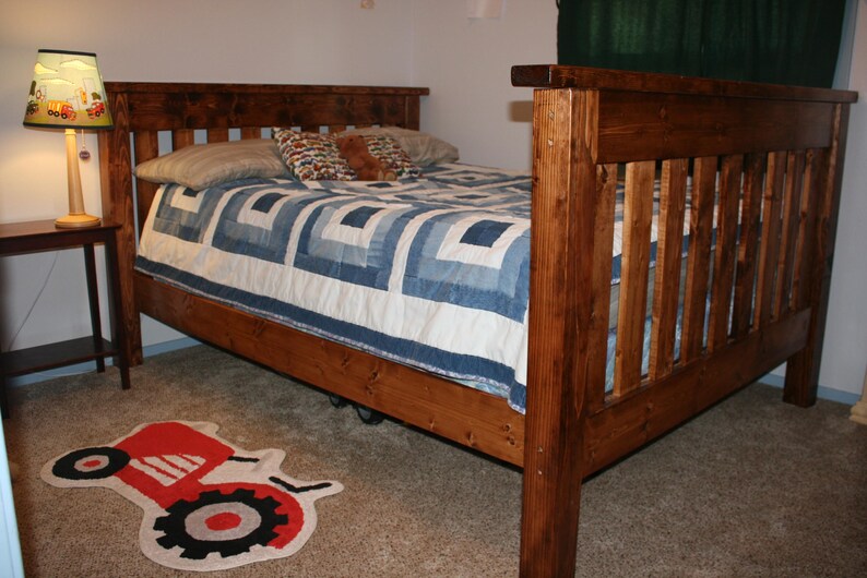 DIY Mission Style Bed Frame Woodworking Plan. Queen or Full Size ...