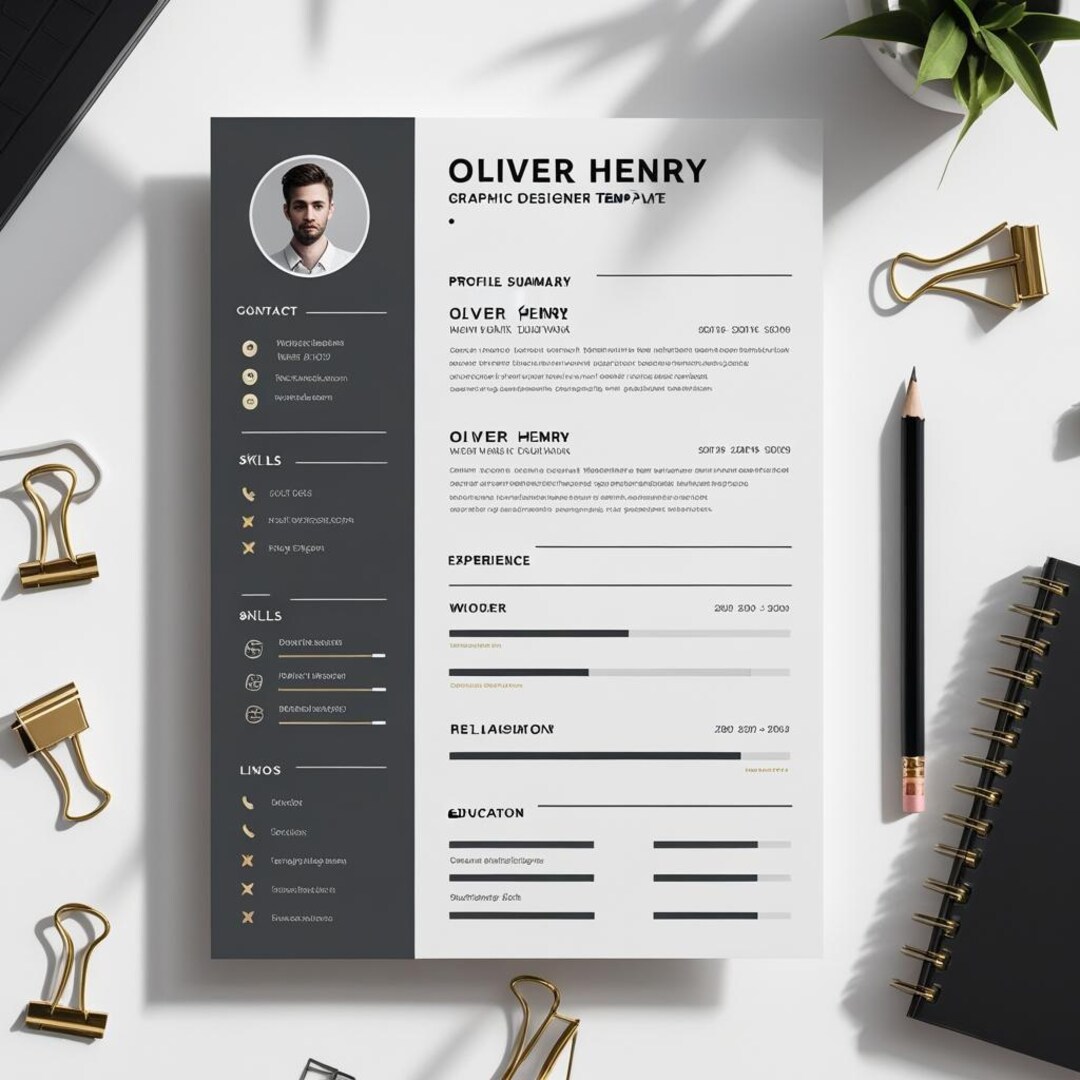 Creative Modern CV TEMPLATE: Professional Resume Design - Editable and ...