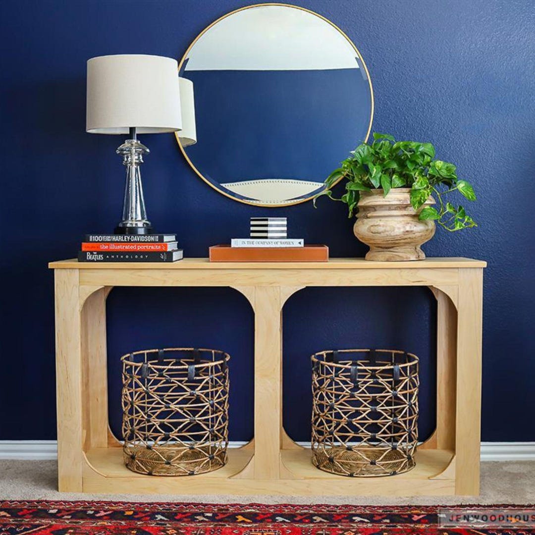 Console Table Plan. Single Sheet Plywood & Modern Woodworking PDF ...