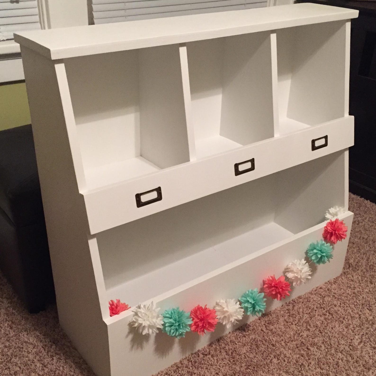 DIY Kids Toy Storage Bin With Chubby Shelves Plan | Woodworking PDF - Etsy