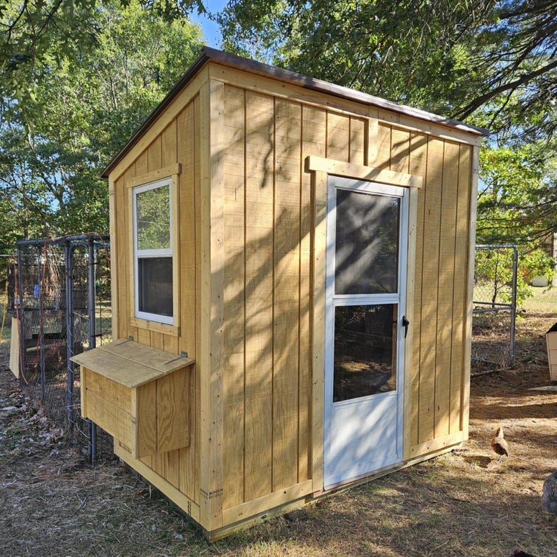 DIY Chicken Coop Shed With Nesting Box Plan. Small Backyard PDF Build ...