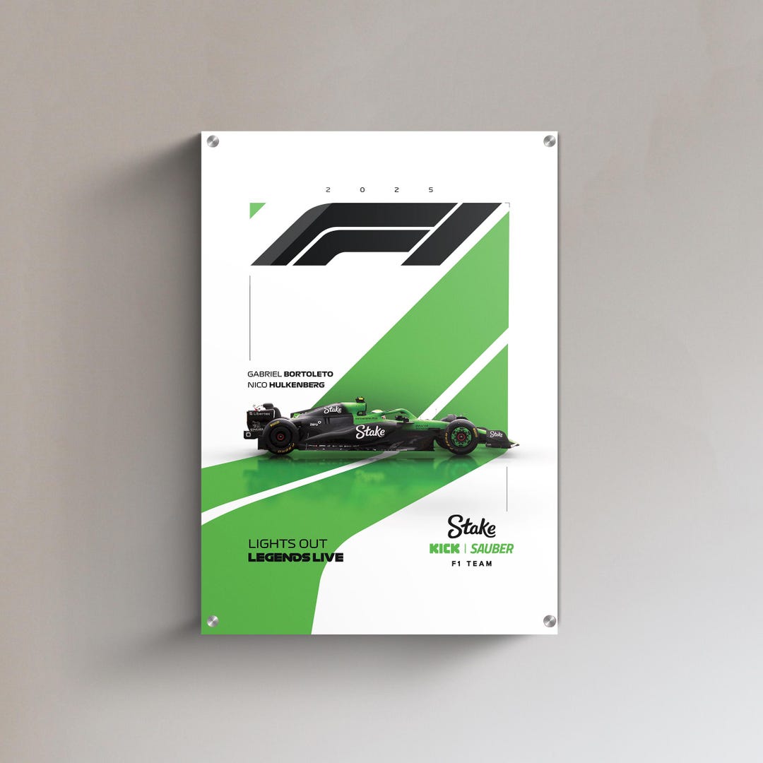 Sauber F1 Inspired Car Poster | 2025 Racing Wall Art, Motorsport Decor ...