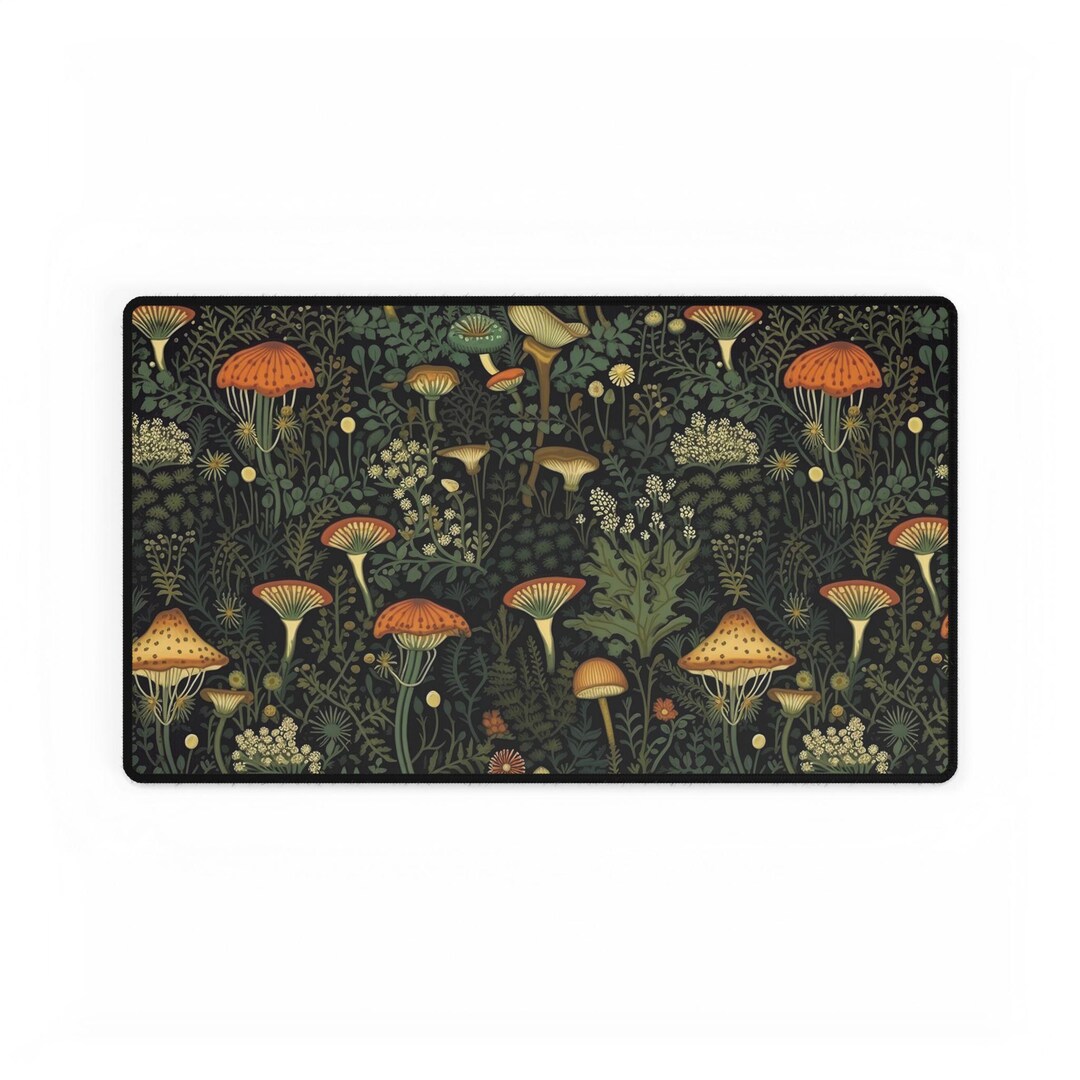 Cottagecore Mushroom Desk Mat - Gaming Surface, Mouse Pad, Desk Mat ...