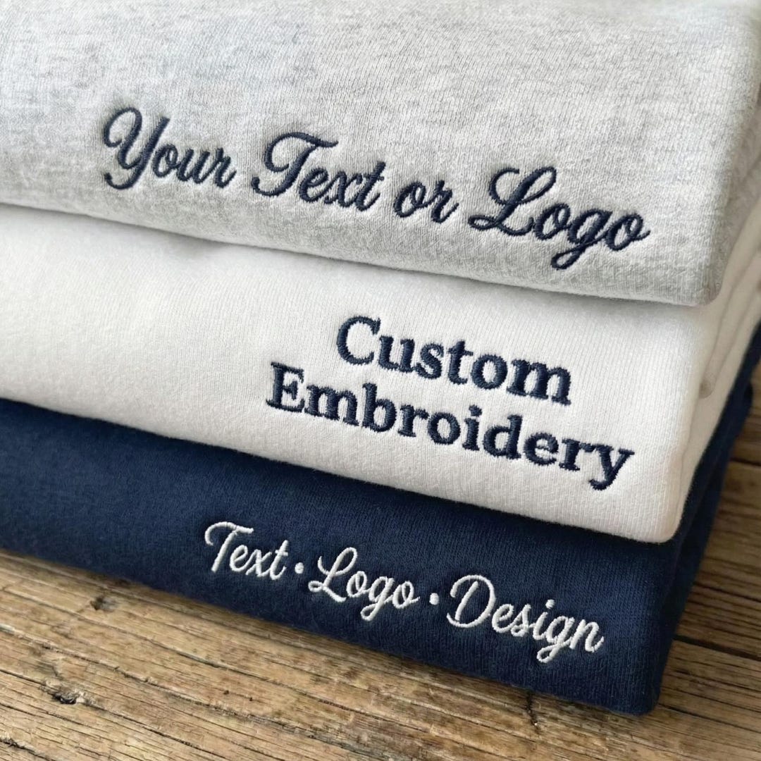 Custom Embroidered Hoodie, Sweatshirt & T-shirt – Personalized Name ...