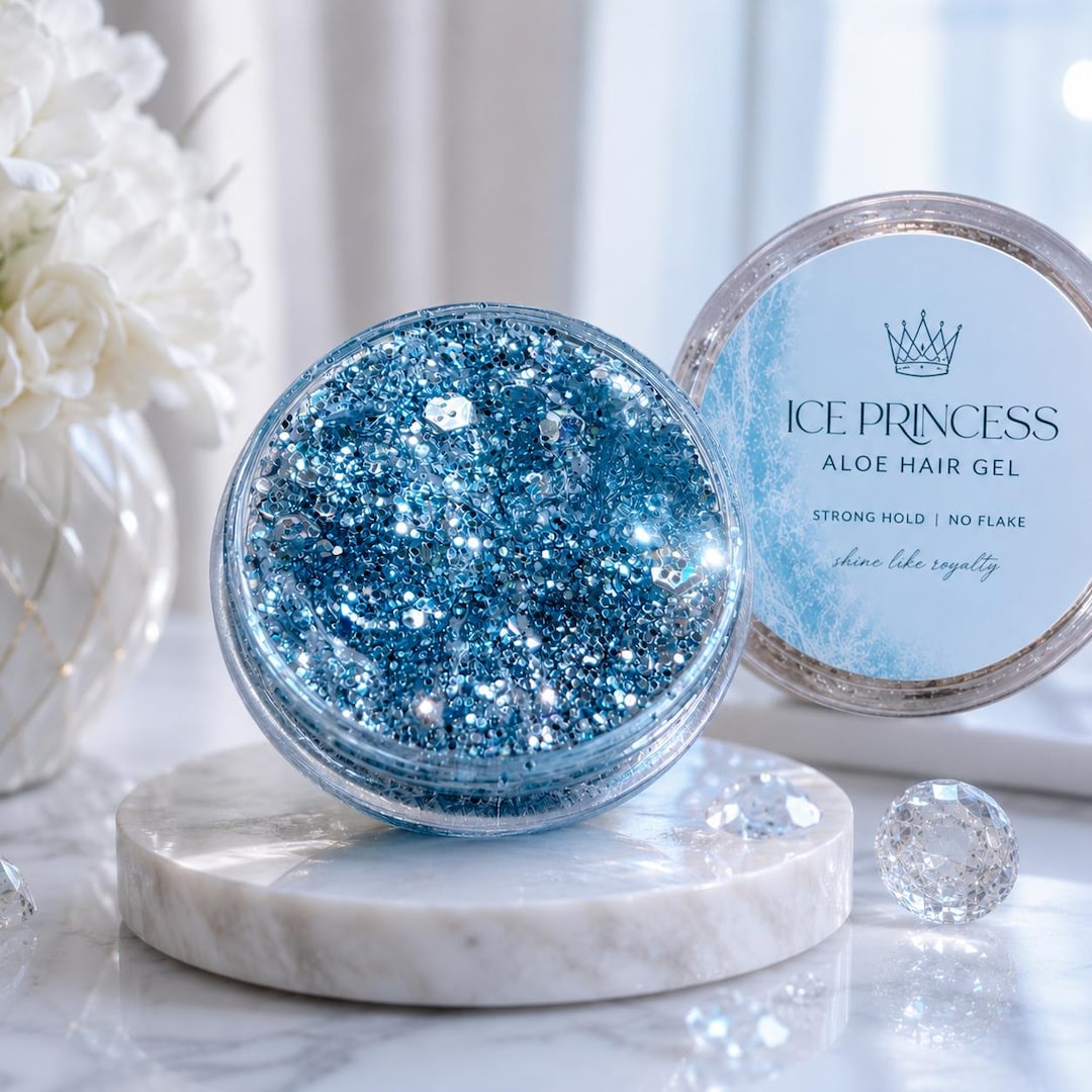 Ice Princess With Stars 5 Gram Glitter Aloe Hair Gel - Etsy