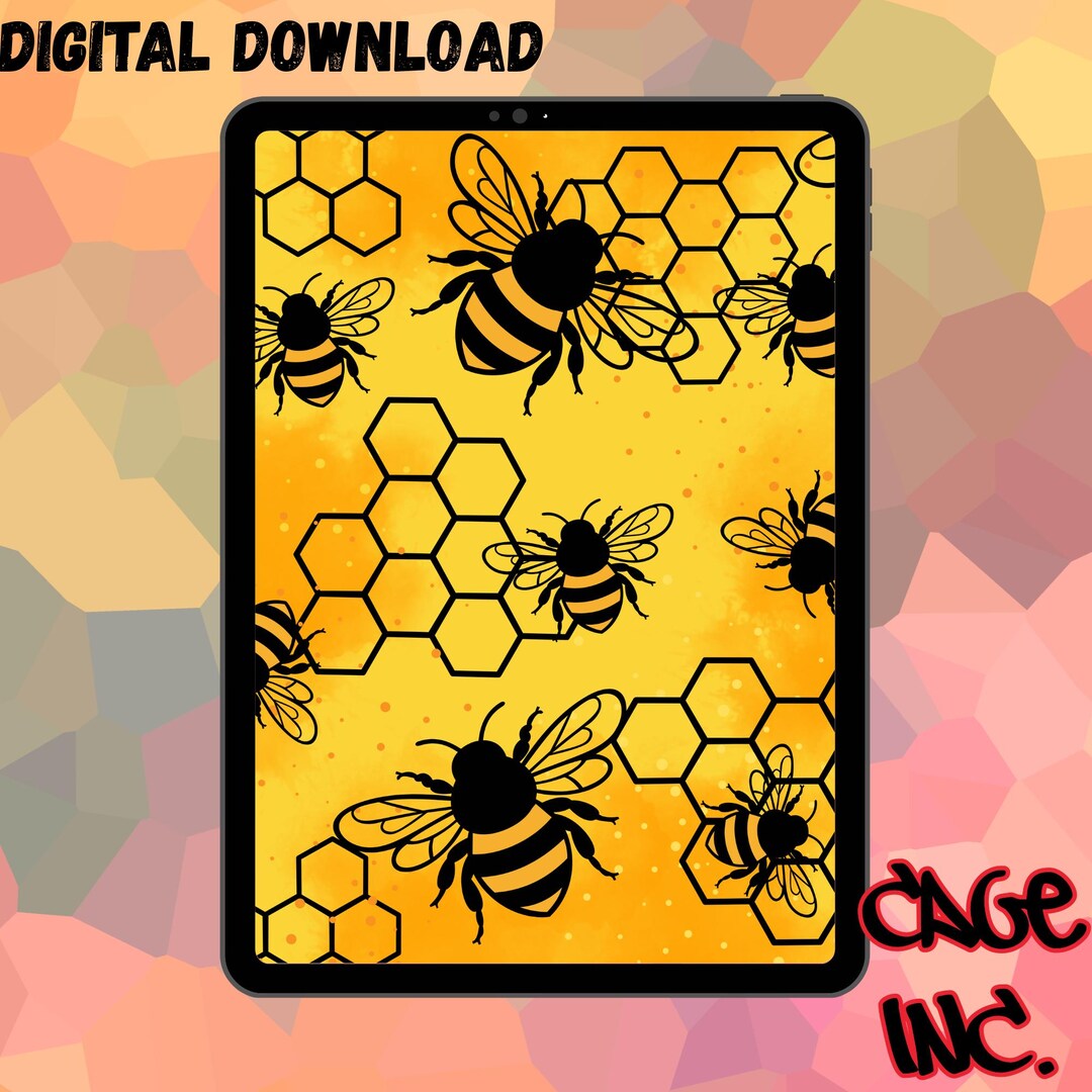 Honey Bee Combs Yellow Seamless Png File Digital Download - Etsy