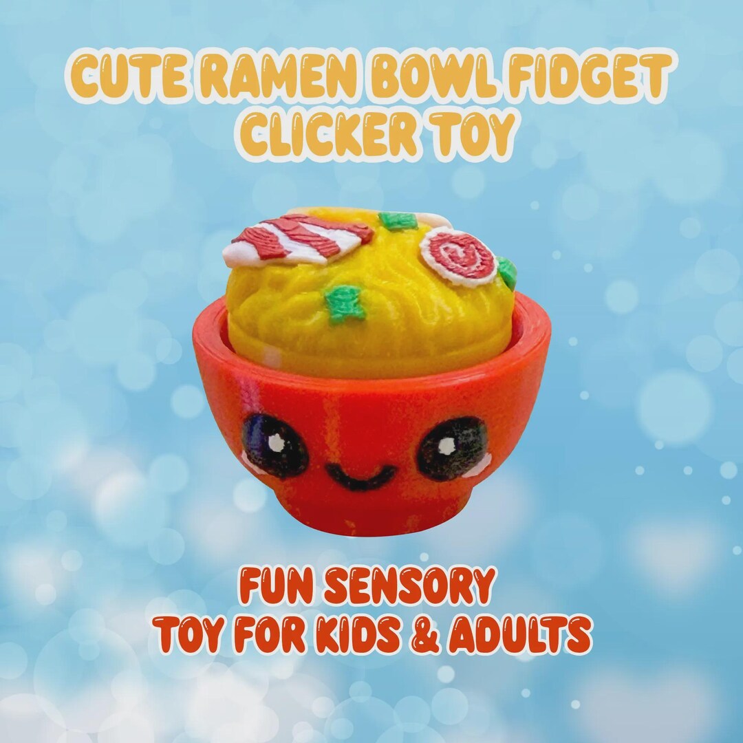 Ramen Bowl Fidget Clicker Toy: Sensory Stress Relief, 3D Printed PLA - Etsy