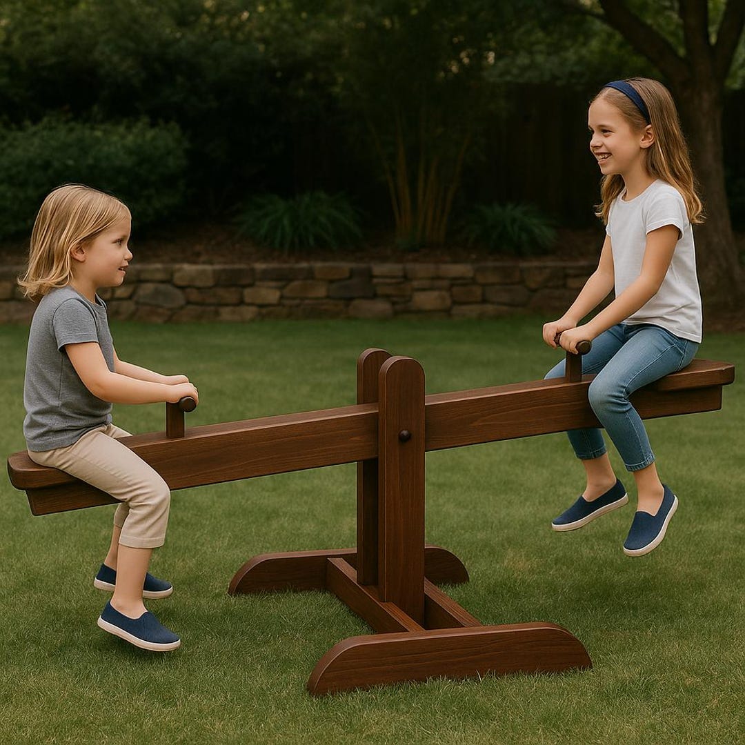 DIY Seesaw Woodworking Plan | Outdoor Kids Teeter Totter | Beginner ...