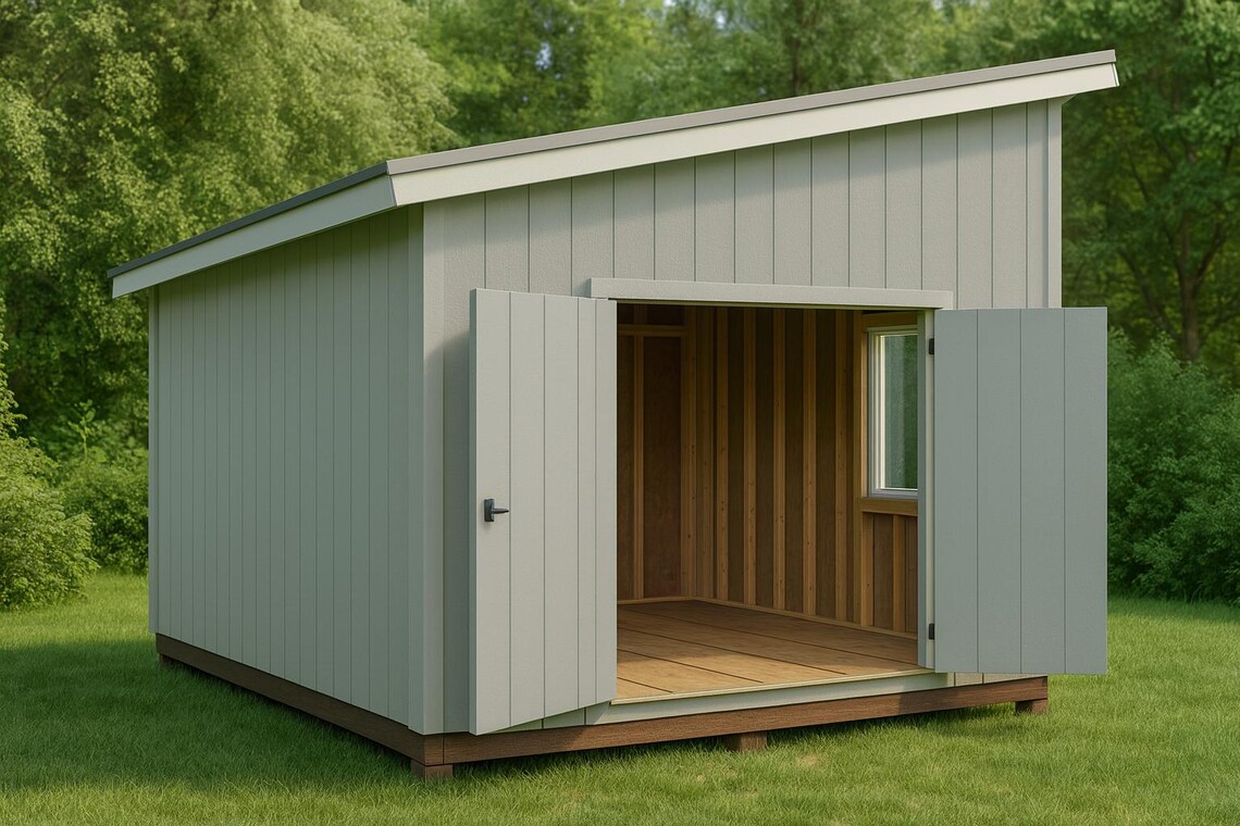 16x16 Lean-to Shed DIY Plans: Complete Build Blueprint (PDF Download ...