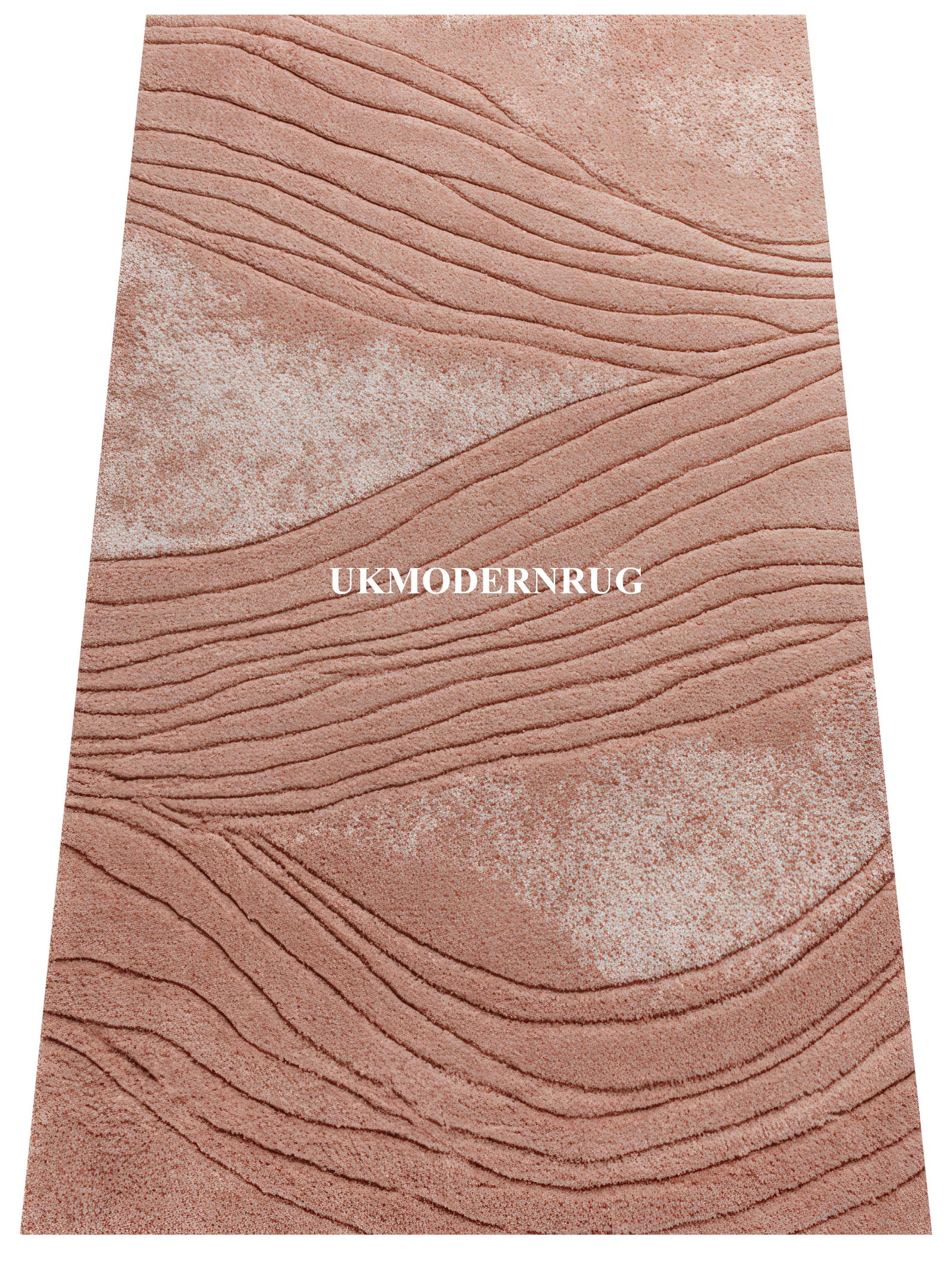 Modern Blush Pink Area Rug, Plush Wool Textured Throw (8x10) - Etsy