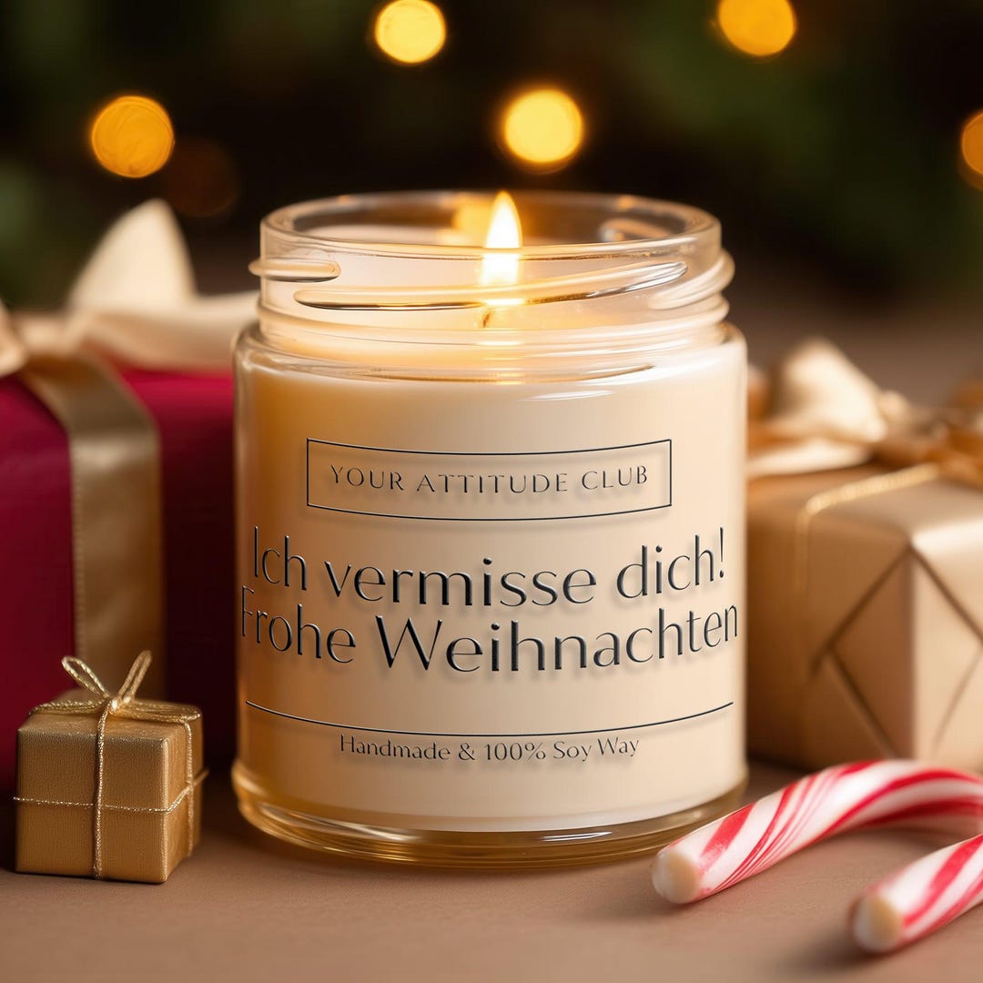 I Miss You! Merry Christmas – Handmade Soy Wax Candle, Gift Idea for ...