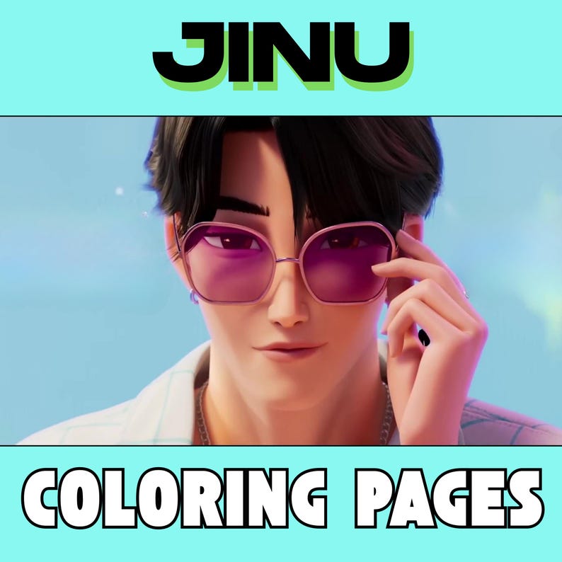 Saja Boys Jinu Coloring Pages | K-pop Demon Hunters Printable | 10 ...