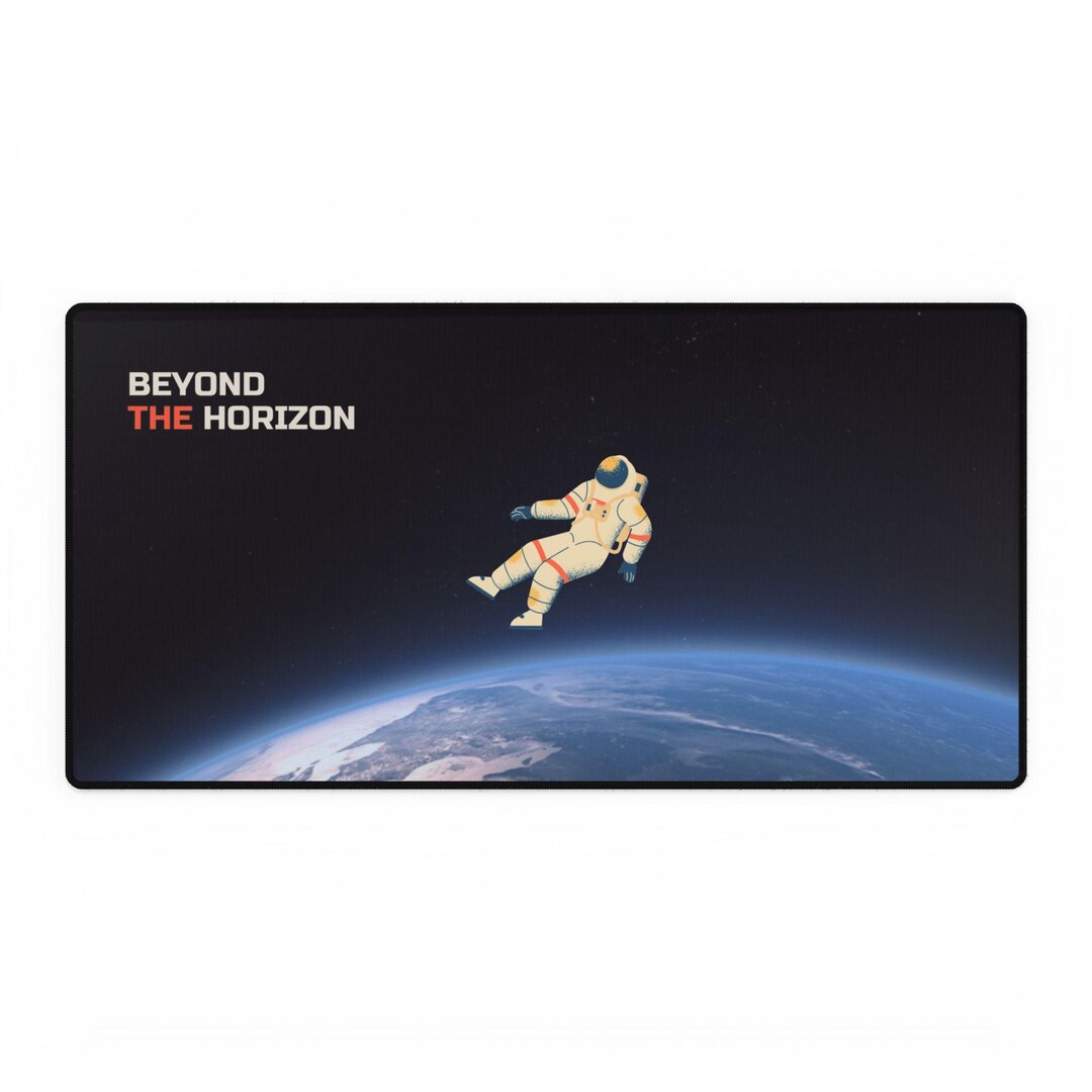 Space-themed Desk Mat: Beyond the Horizon - Astronaut Lover Gift - Etsy