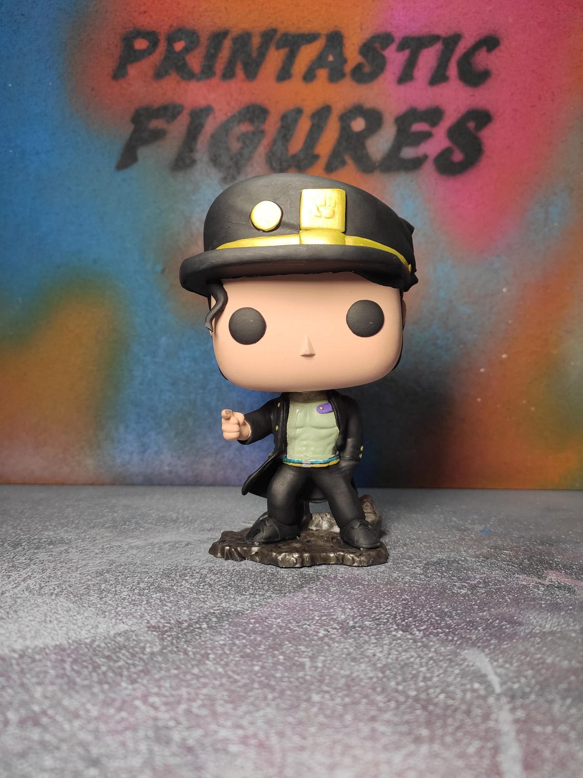 Jotaro Kujo Hand Painted Resin Custom Pop Figure: Jojo's Bizarre ...