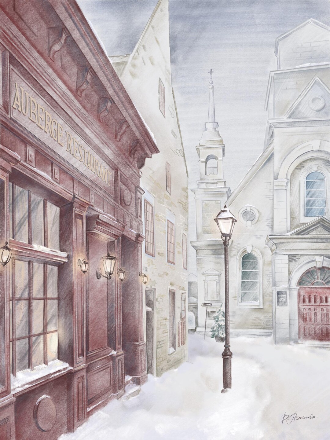 Print Watercolor Painting, Vienna Interior Art, Unframed - Etsy