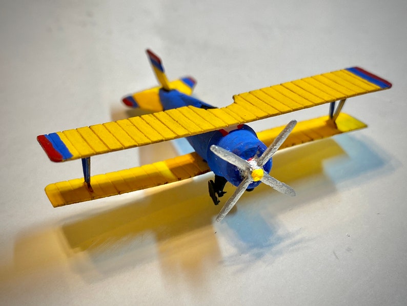 KIT - Biplane N Scale 1:160 Model Railroad/diorama Airplane Aircraft - Etsy