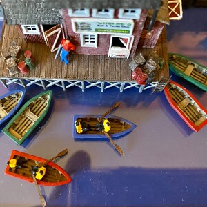 N Scale Row Boat Kit - 3 Boats (1:160) Handcrafted Model Railroad ...