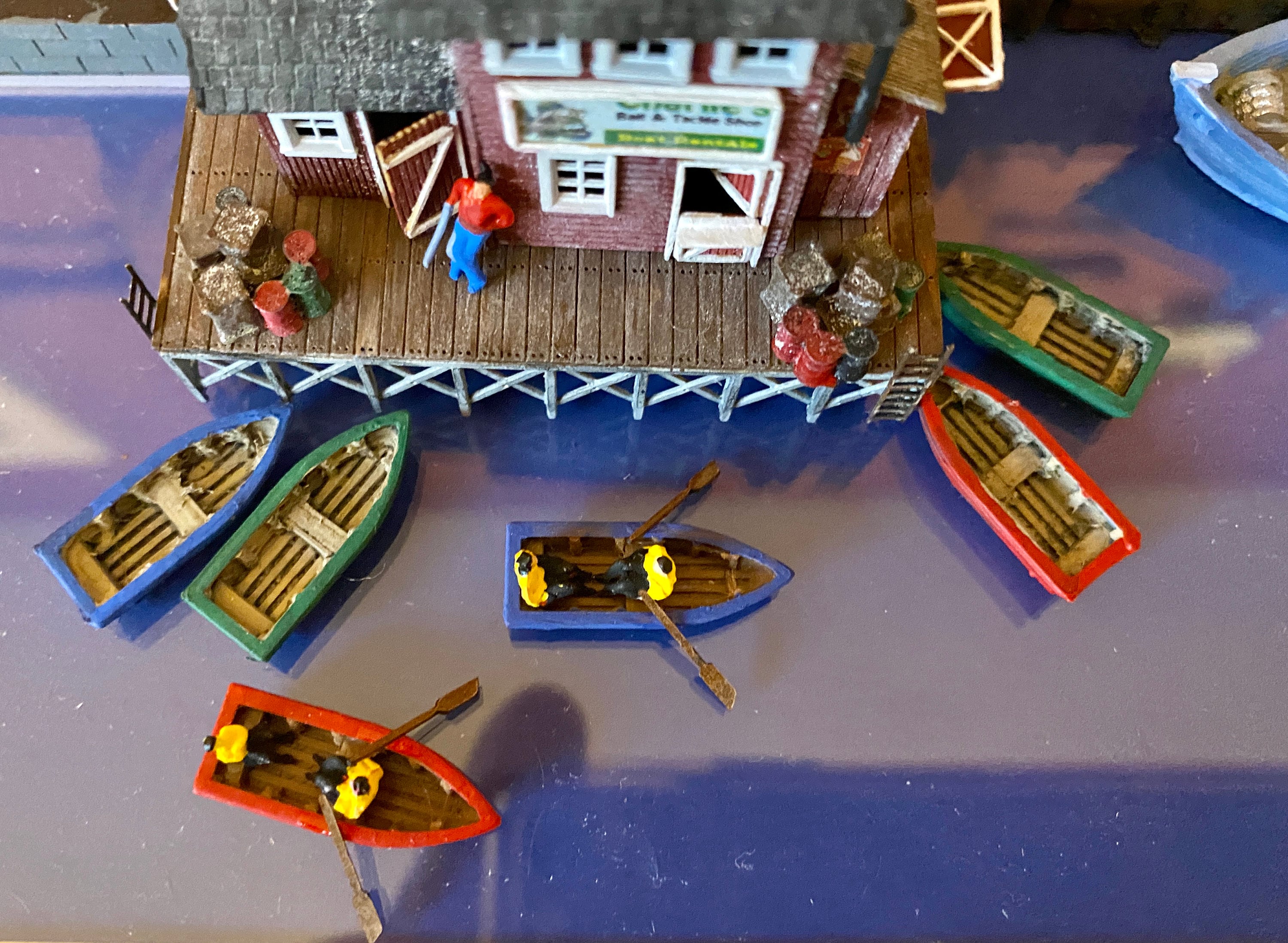 N Scale Row Boat Kit 3 boats 1:160 Handcrafted Model Railroad/Diorama ...