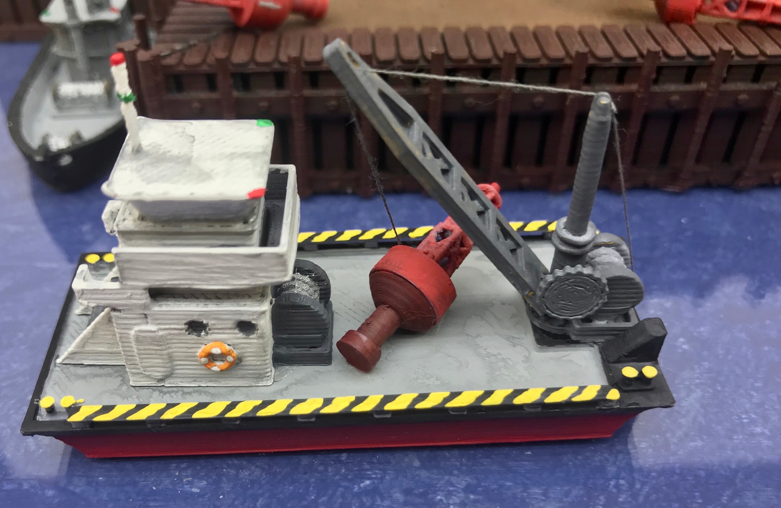 RTR 36' Work Barge N Scale 1:160 Custom Designed Handcrafted Model ...