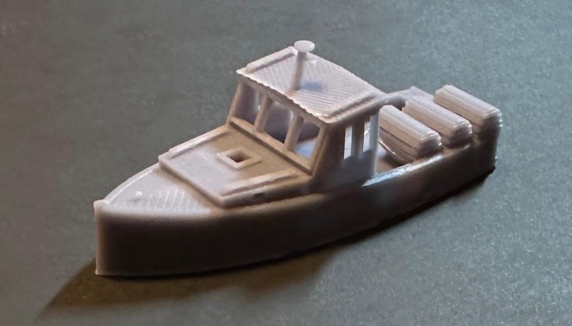 22' Lobster Boat HO (1:87) Scale - Etsy