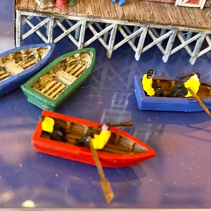 N Scale Row Boat Kit - 3 Boats (1:160) Handcrafted Model Railroad ...