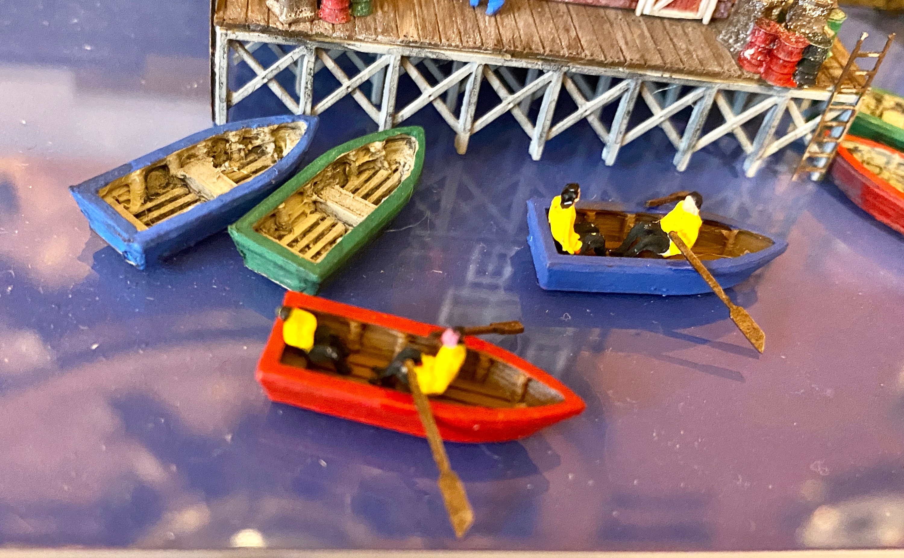 N Scale Row Boat Kit 3 boats 1:160 Handcrafted Model Railroad/Diorama ...