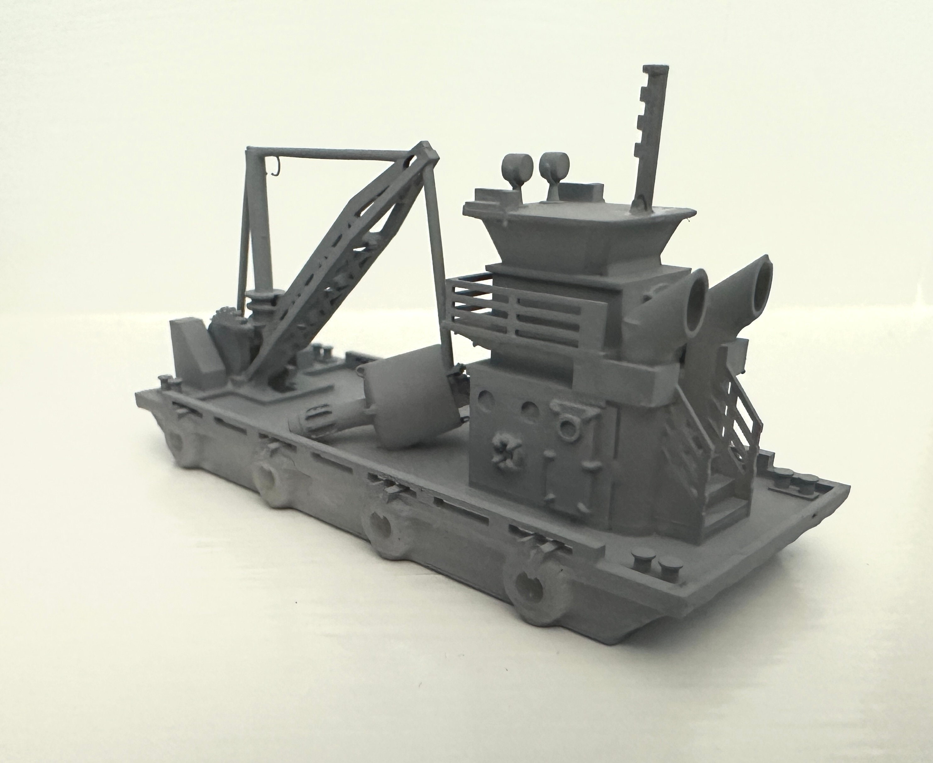 40' Barge Crane N Scale 1:160 With Navigation Buoy Custom Designed ...
