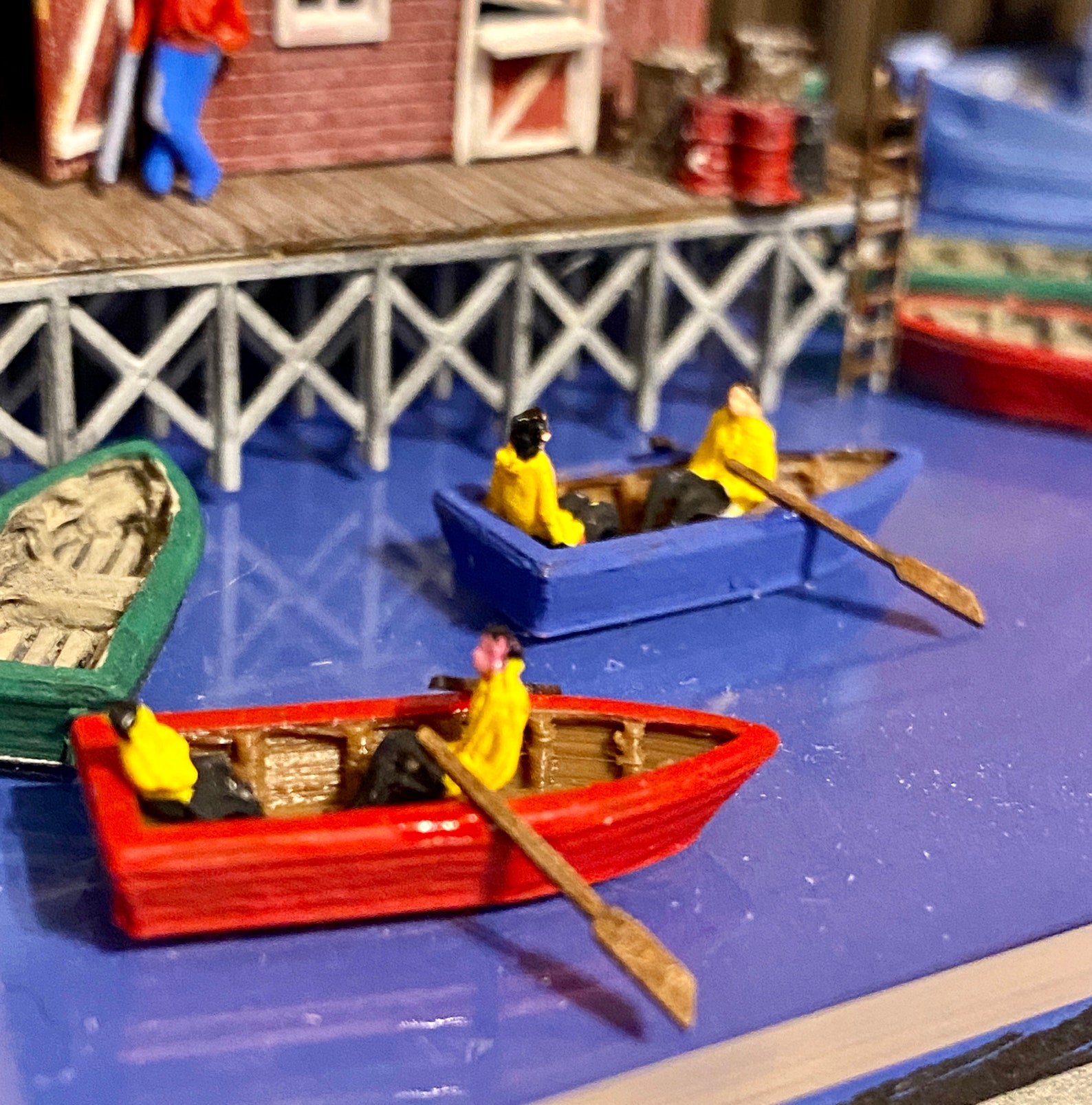 N Scale Row Boat Kit 3 boats 1:160 Handcrafted Model Railroad/Diorama ...