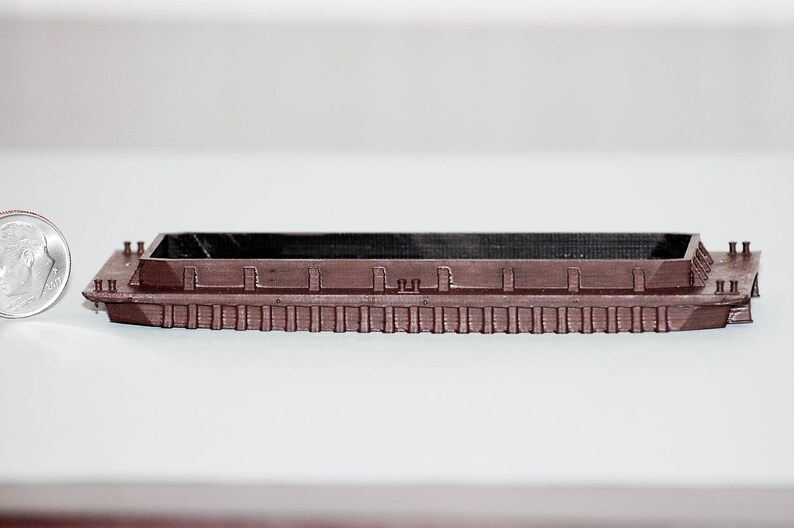 N Scale Hopper Barge Custom Designed Painted Model of a - Etsy