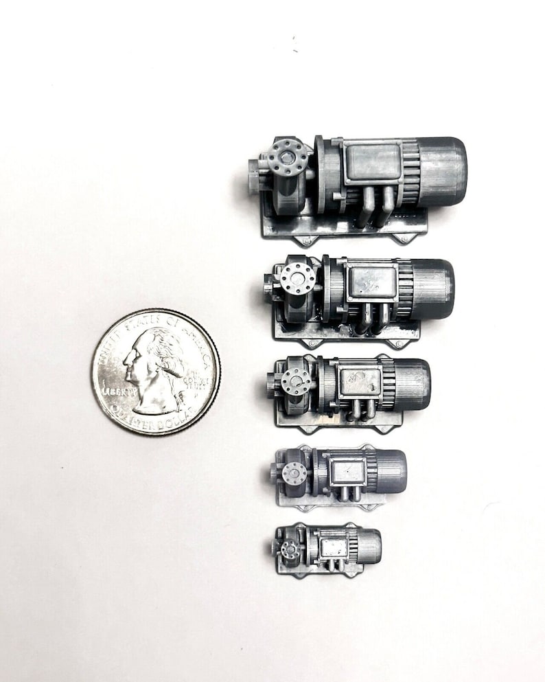 SME Platinum Series HO Scale (1:87) Horizontal Pumps - Set of 3 - Comes ...