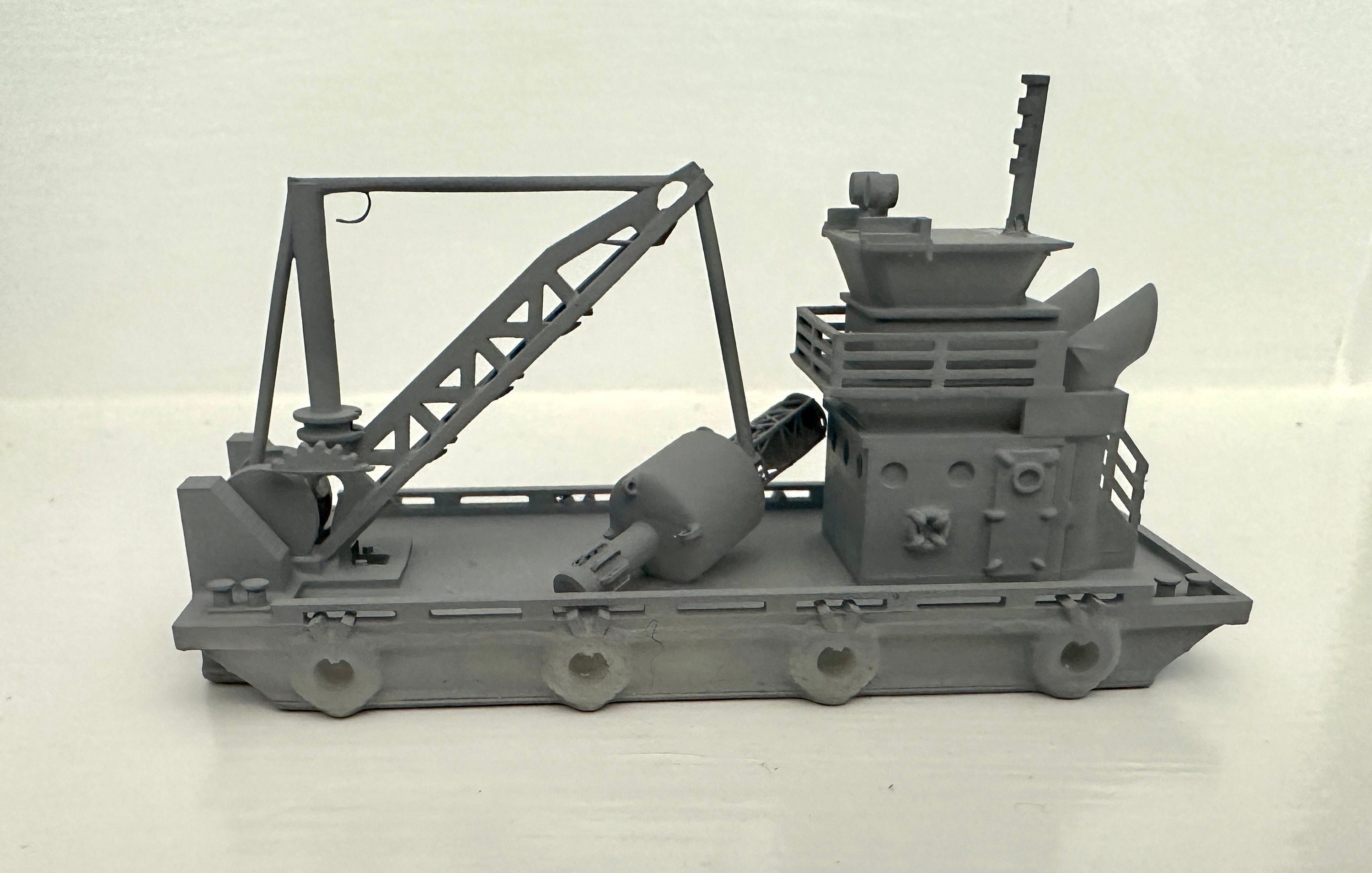 40' Barge Crane N Scale 1:160 With Navigation Buoy Custom Designed ...