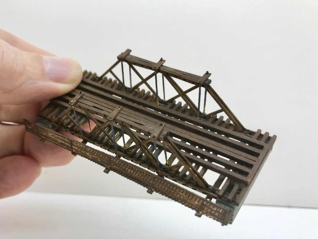N Scale Pony Truss Bridge RTR or KIT Custom Designed Laser Cut 1:160 - Etsy