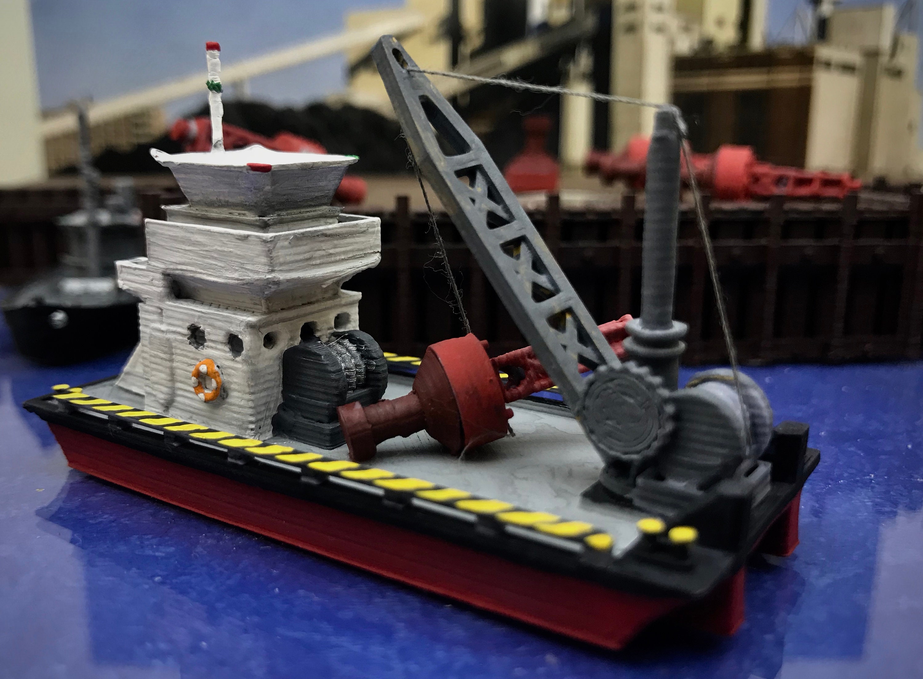 RTR 36' Work Barge N Scale 1:160 Custom Designed Handcrafted Model ...