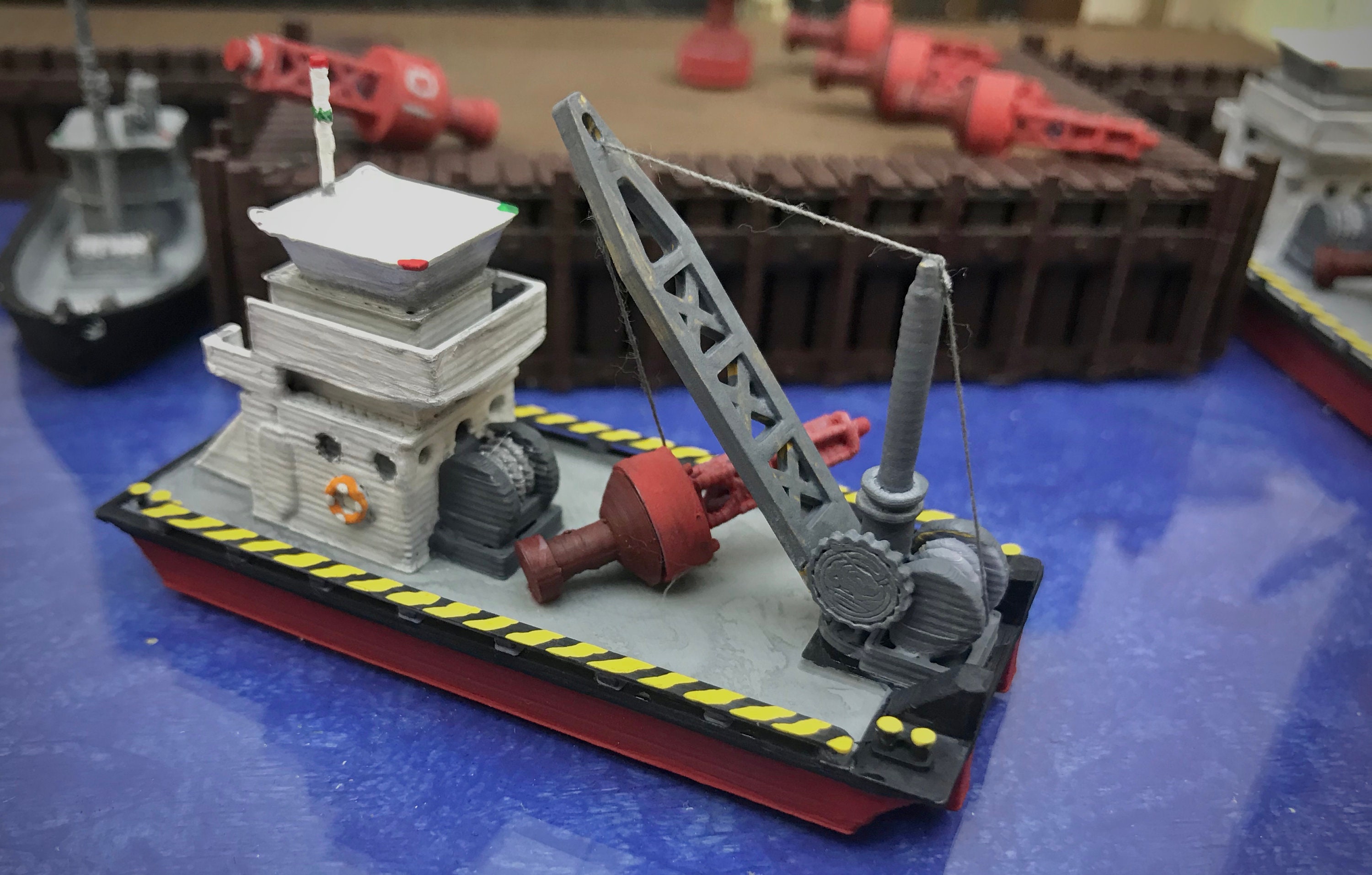 RTR 36' Work Barge N Scale 1:160 Custom Designed Handcrafted Model ...