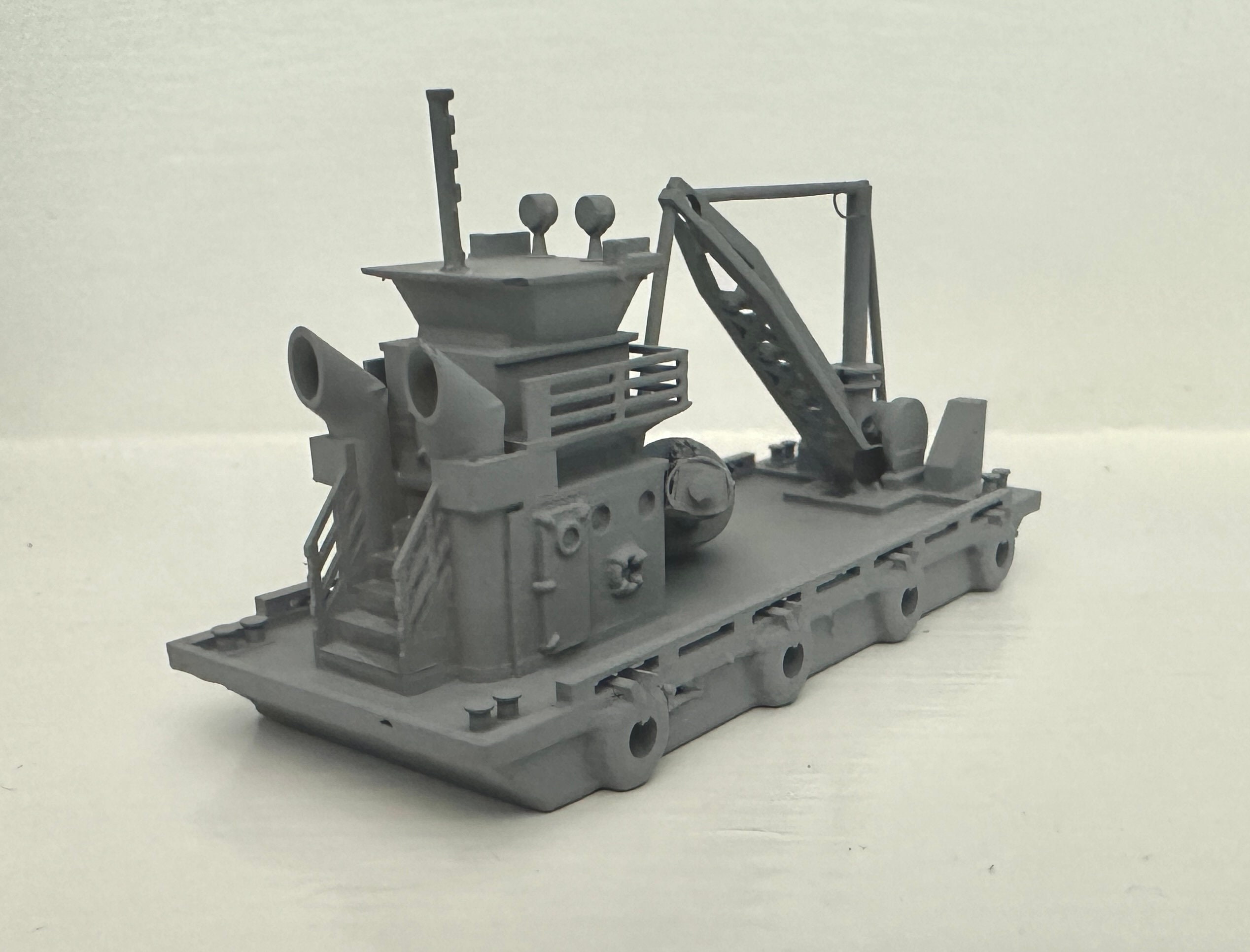 40' Barge Crane N Scale 1:160 With Navigation Buoy Custom Designed ...