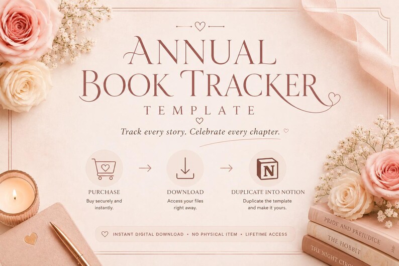 Annual Book Tracker Notion Template (digital Download) - Etsy