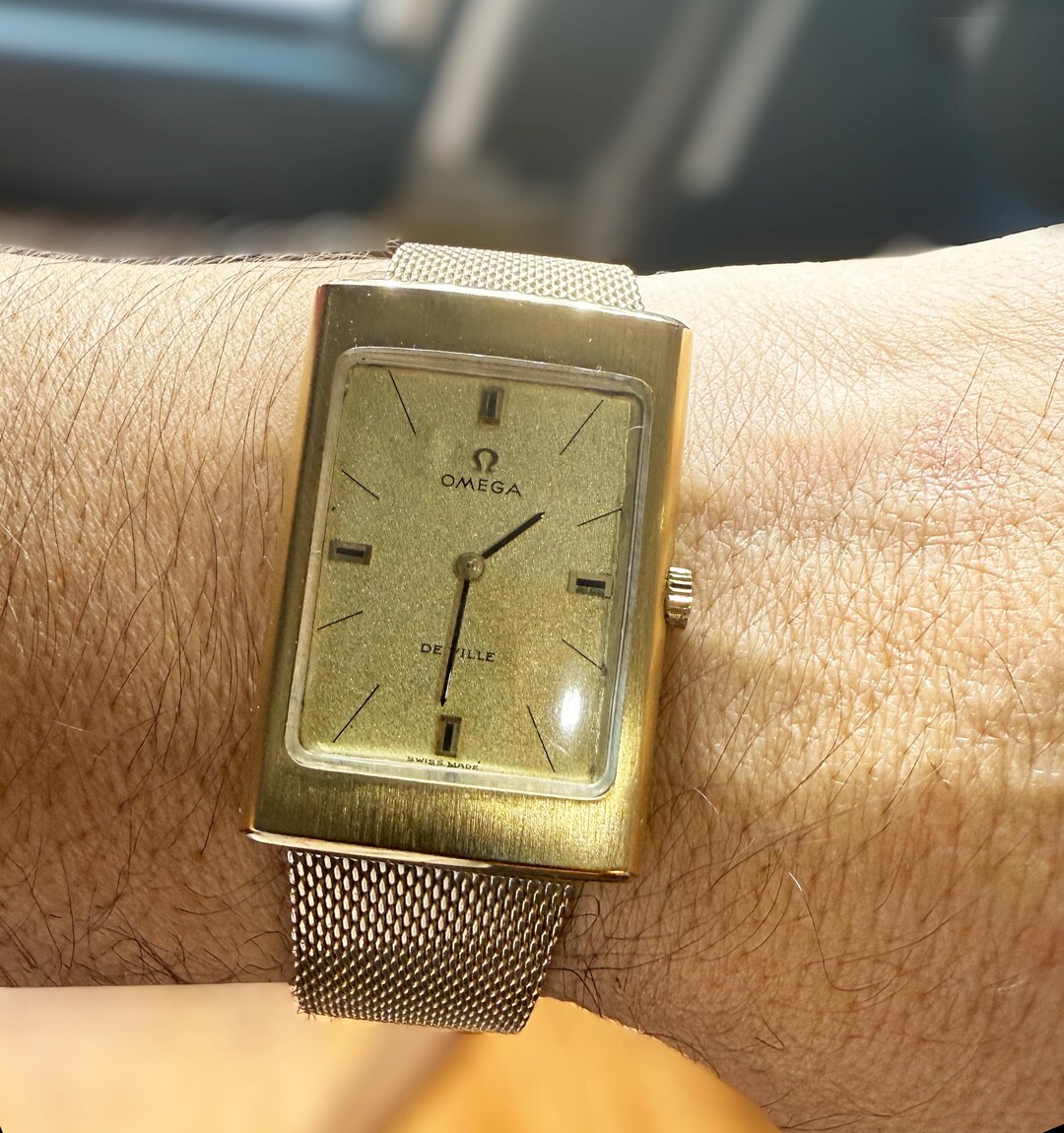 OMEGA DE VILLE Andrew Grima Gold Vintage Tank Dress Watch. - Etsy
