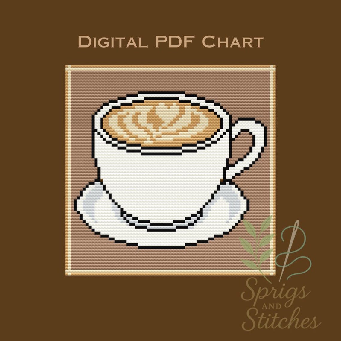 Coffee Cup / Latte Art / Cappuccino | Needlepoint and Cross Stitch ...