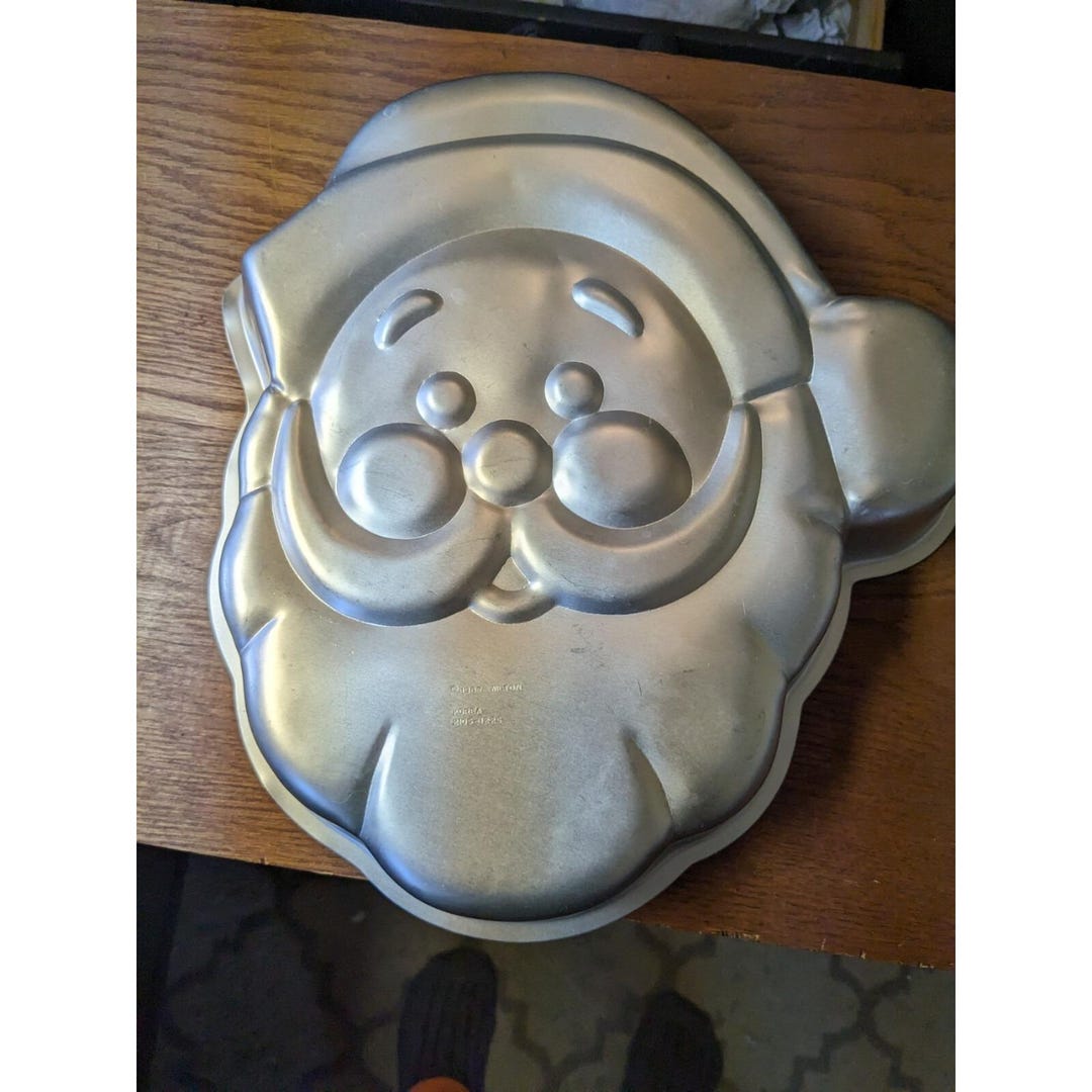 Vtg Wilson Christmas Cake Pan Santa Claus Face 1987 - Etsy